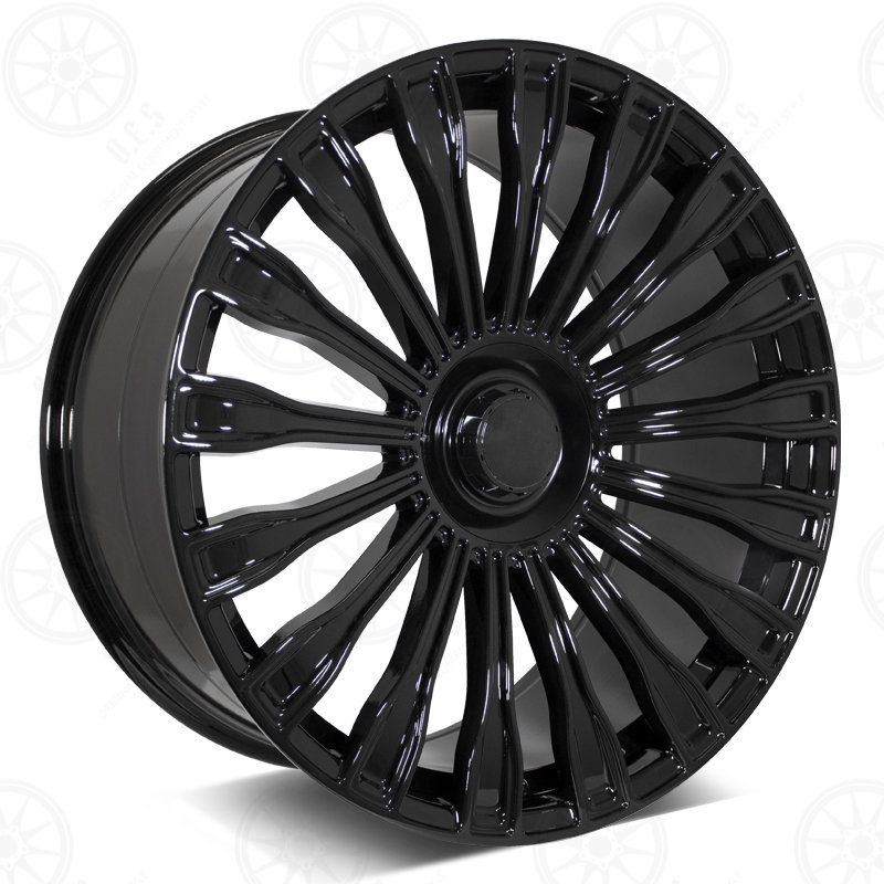 22x9 | 32 | RM68 Gloss Black | Maybach Style | 5x112 (Front) - Factory ...
