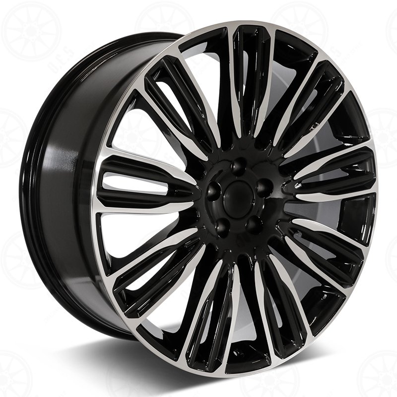 24x10 | 45 | RL16 Machined Face w/Black Outline | Velar Style | 5x120 ...